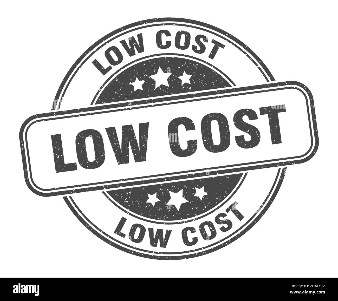 low cost stamp. low cost sign. round grunge label Stock Vector Image ...