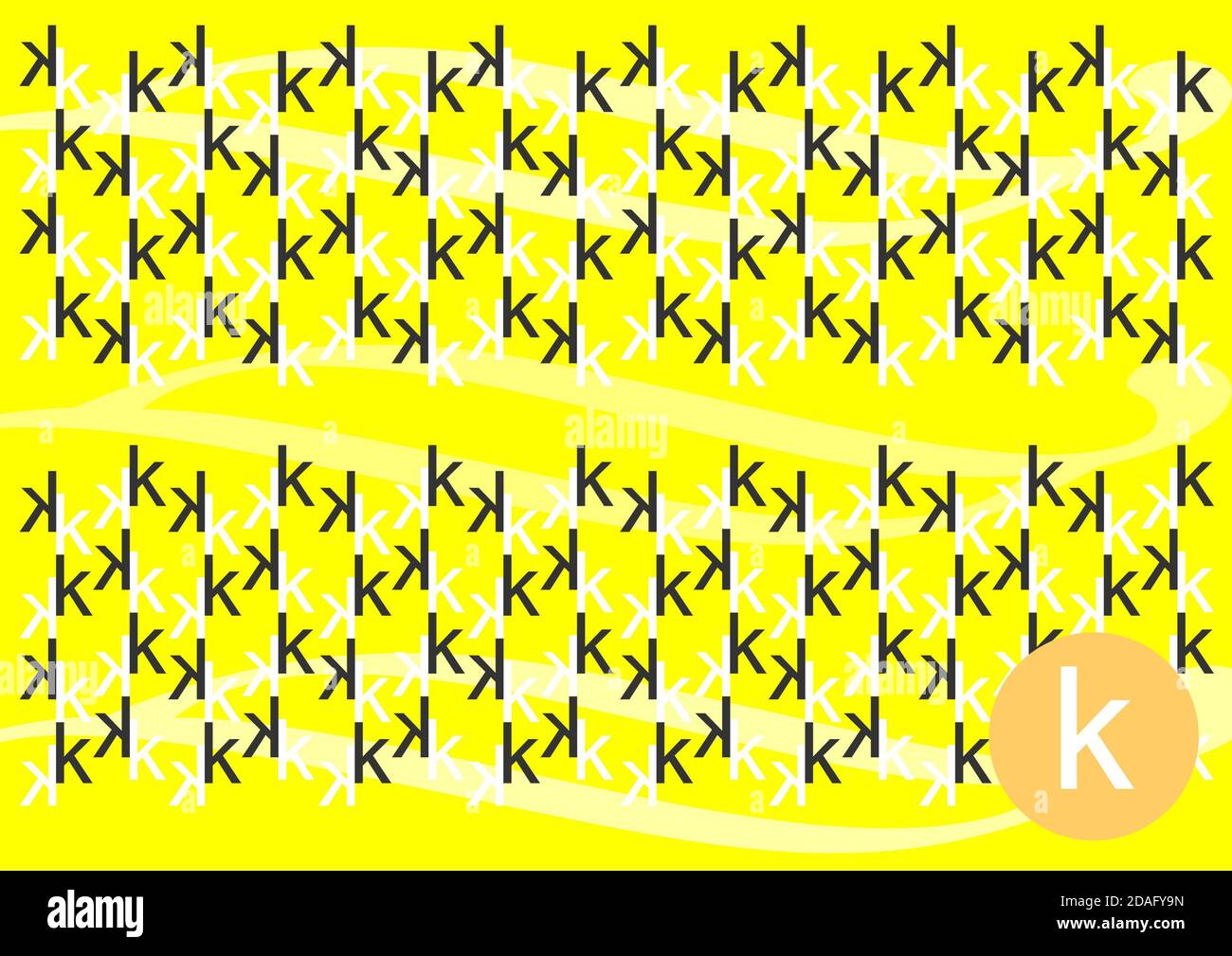 Alphabet lettering k pattern for wallpaper decoration with bright color ...