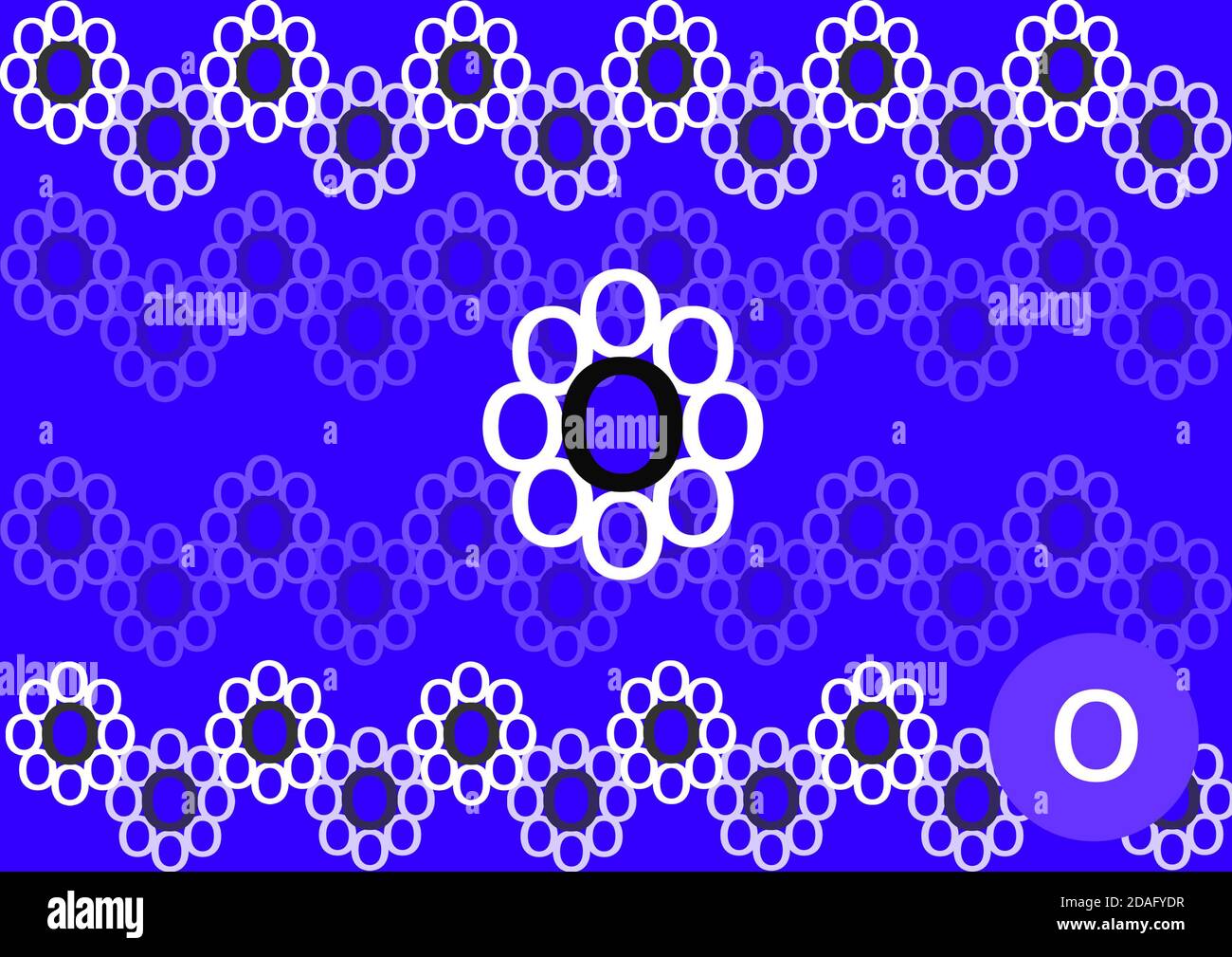 Alphabet lettering o pattern for wallpaper decoration with bright color ...