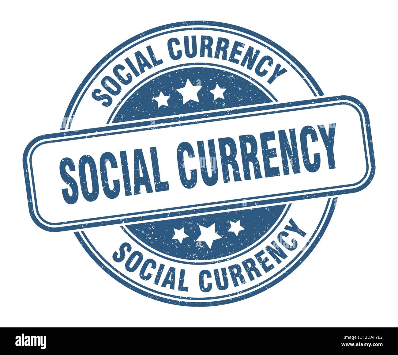 social currency stamp. social currency sign. round grunge label Stock ...