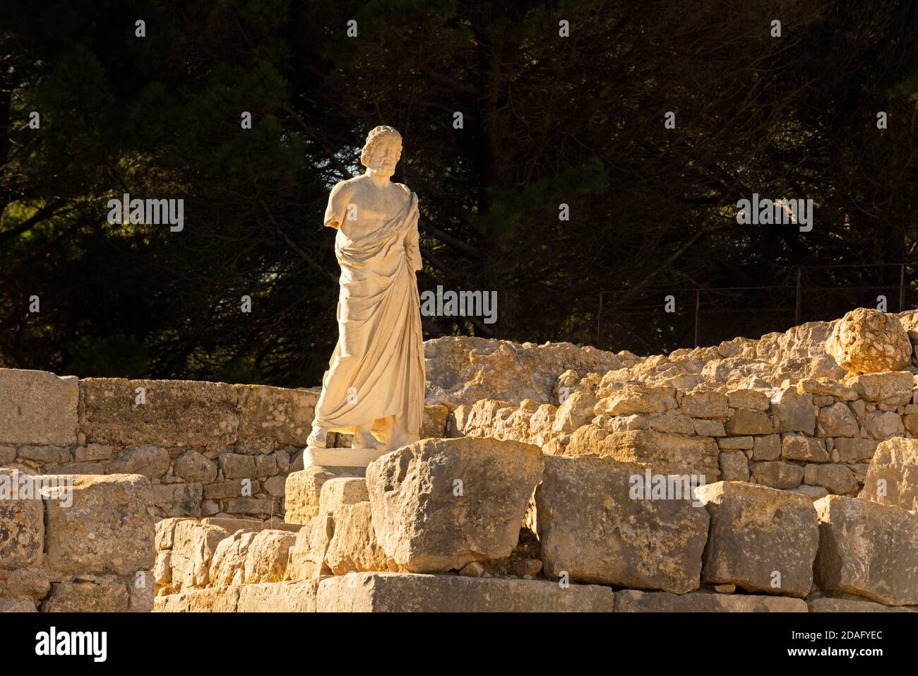 ASKLEPIOS STATUE ASKLEPIEION GREEK CITY RIUNS EMPURIES ARCHEOLOGICAL ...