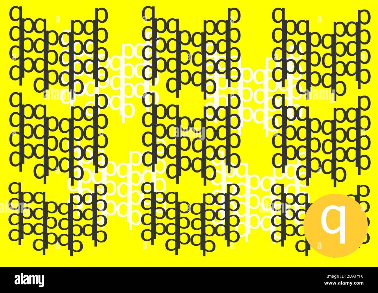 Alphabet lettering q pattern for wallpaper decoration with bright color ...