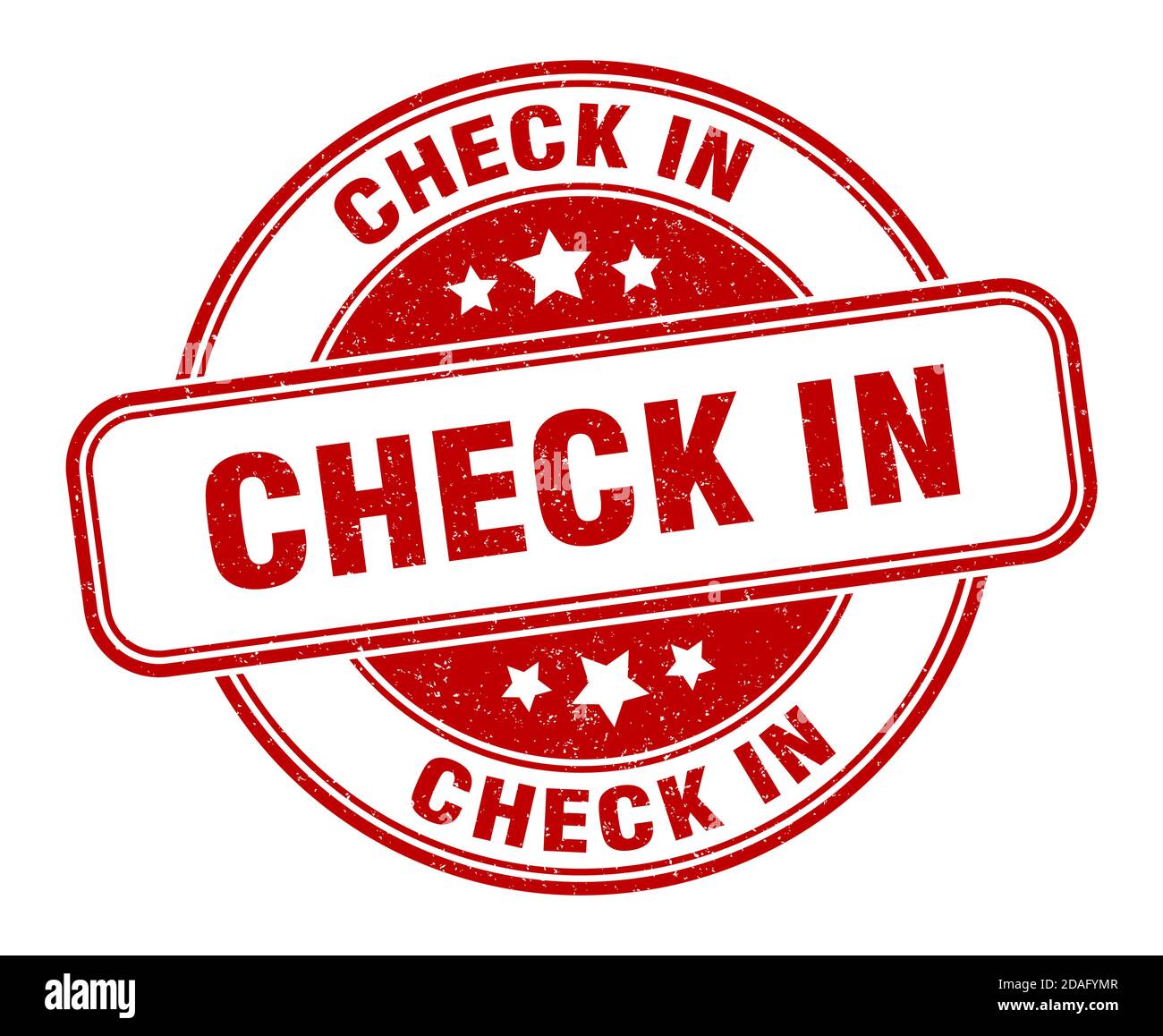 check in stamp. check in sign. round grunge label Stock Vector Image ...