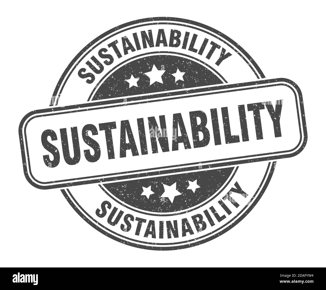 sustainability stamp. sustainability sign. round grunge label Stock ...