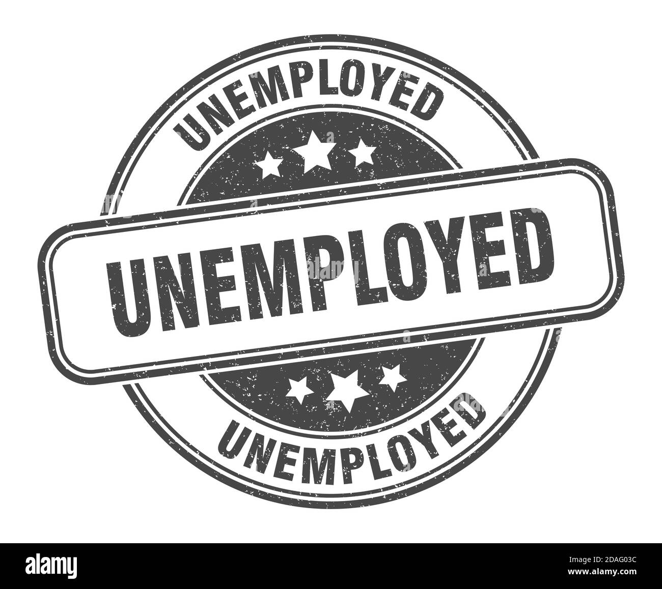 unemployed stamp. unemployed sign. round grunge label Stock Vector ...