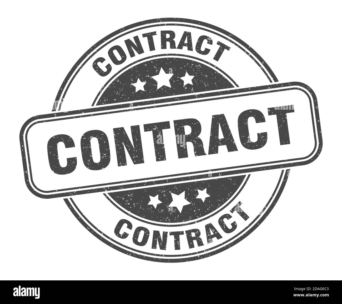contract stamp. contract sign. round grunge label Stock Vector Image ...