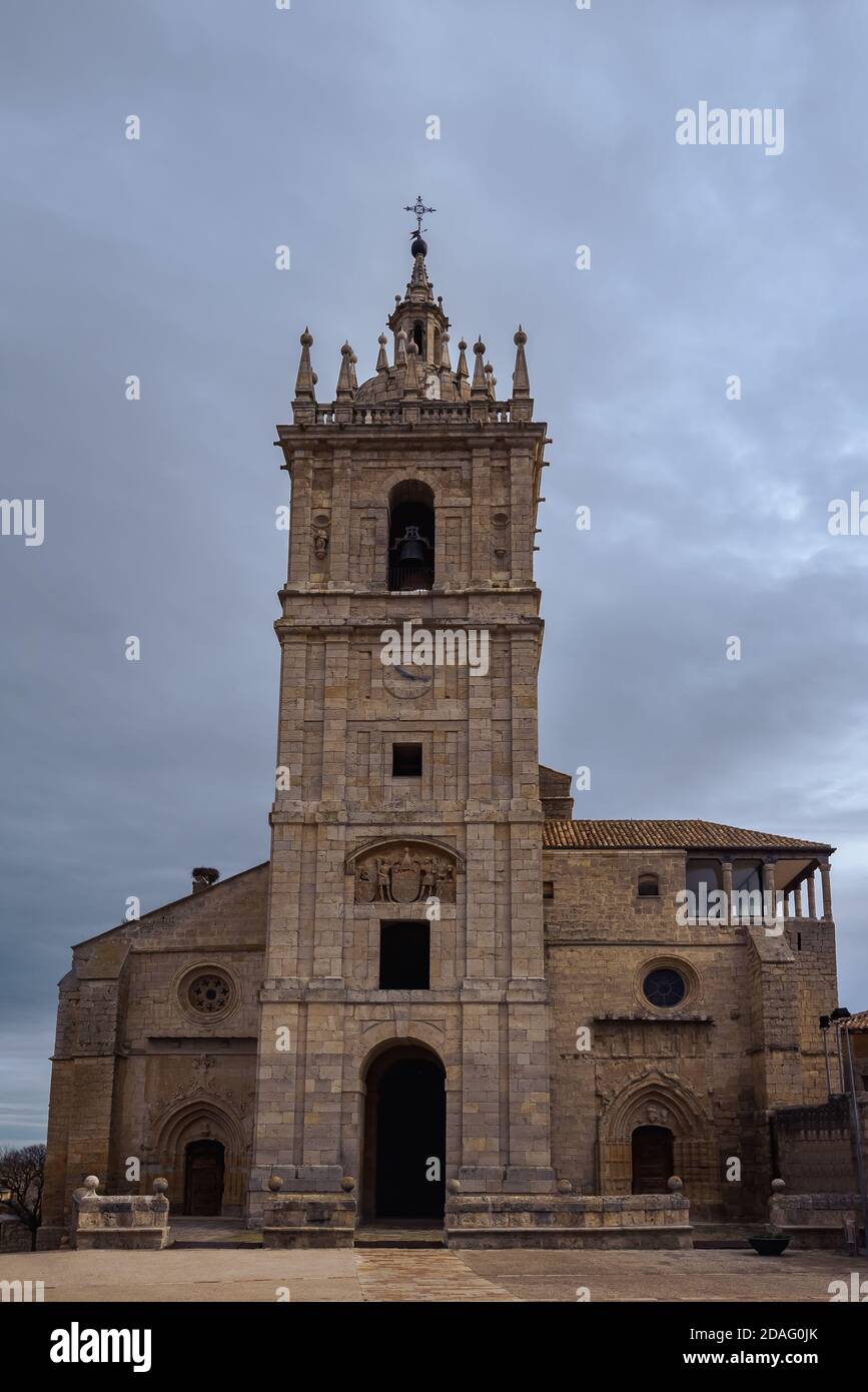 old gothic style catholic church front view with a dramatic sky Stock ...