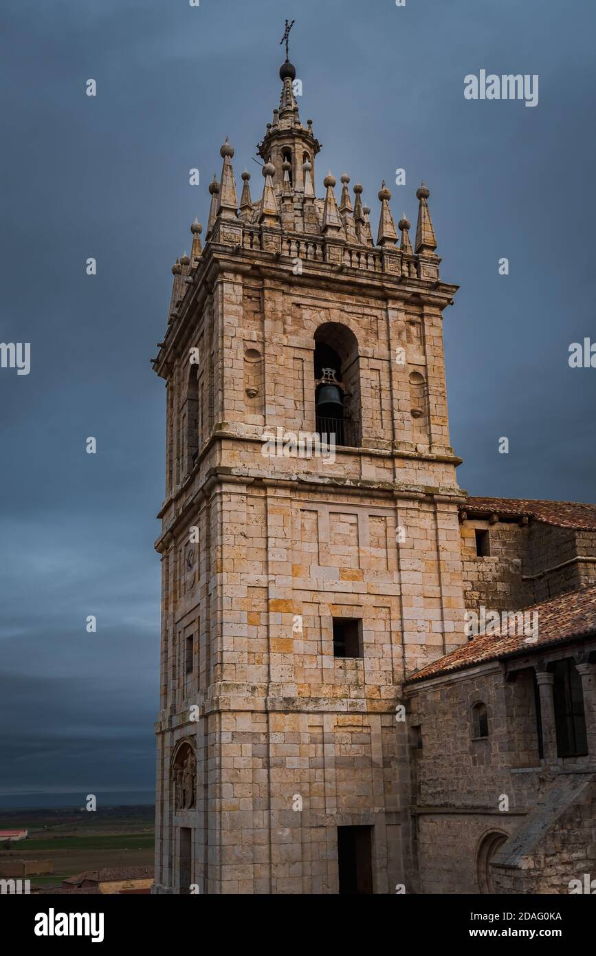 old gothic style catholic church front view with a dramatic sky Stock ...