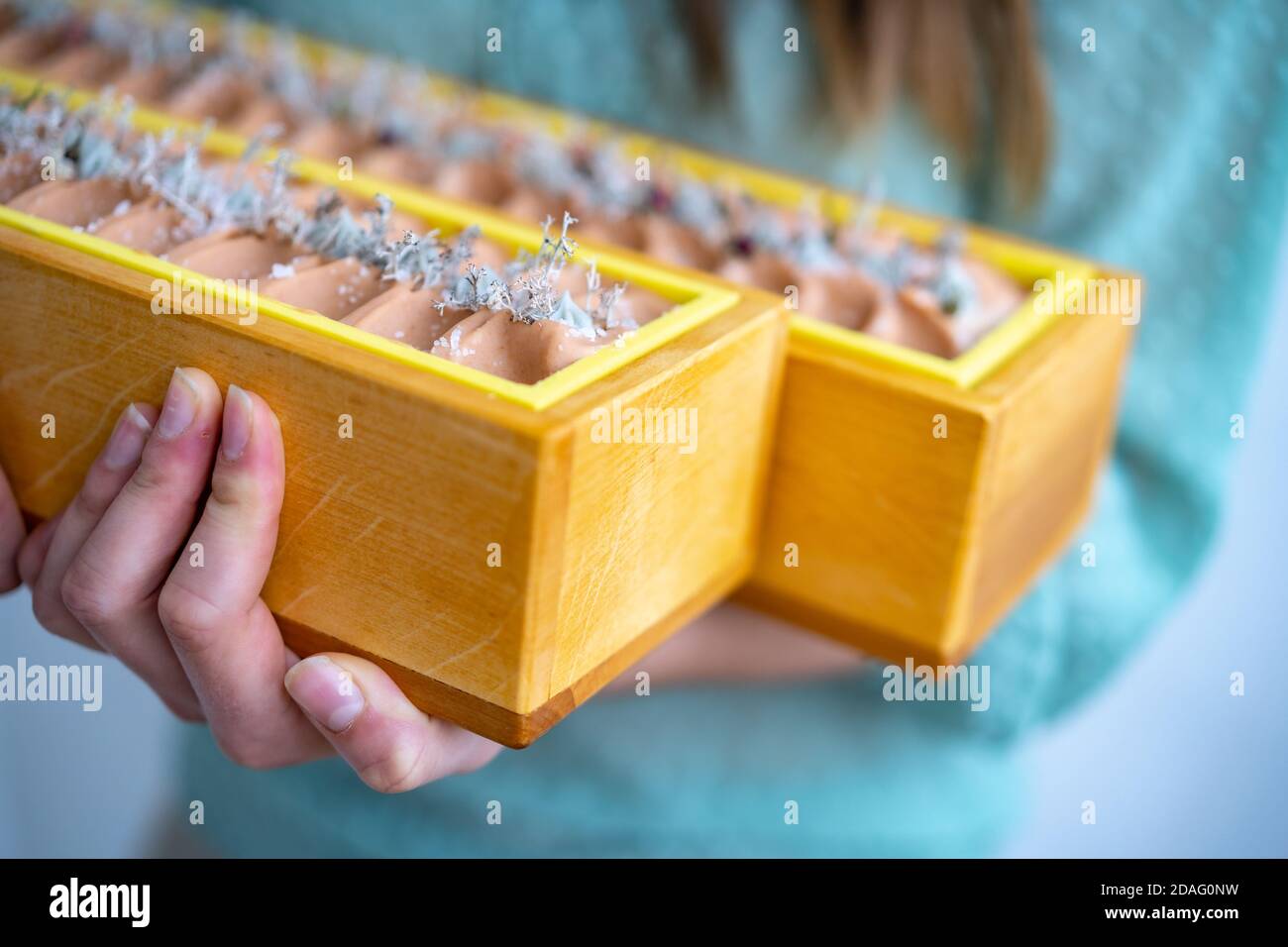 Big bar of homemade natural soap Stock Photo - Alamy