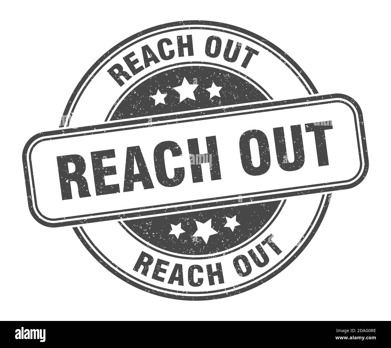 reach out stamp. reach out sign. round grunge label Stock Vector Image ...