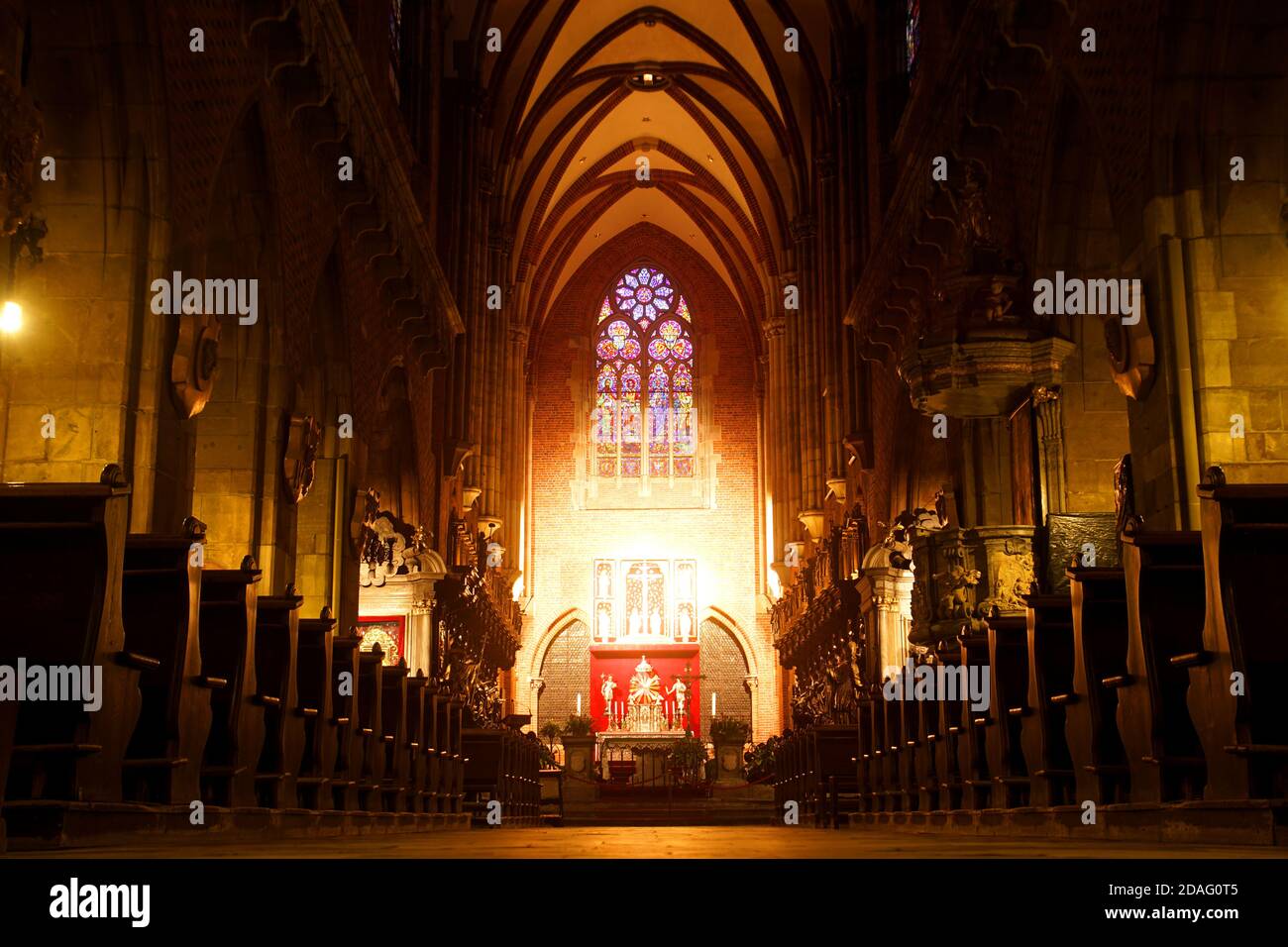 The nave of the Cathedral of St. John the Baptist in Wroclaw, Poland Stock Photo - Alamy