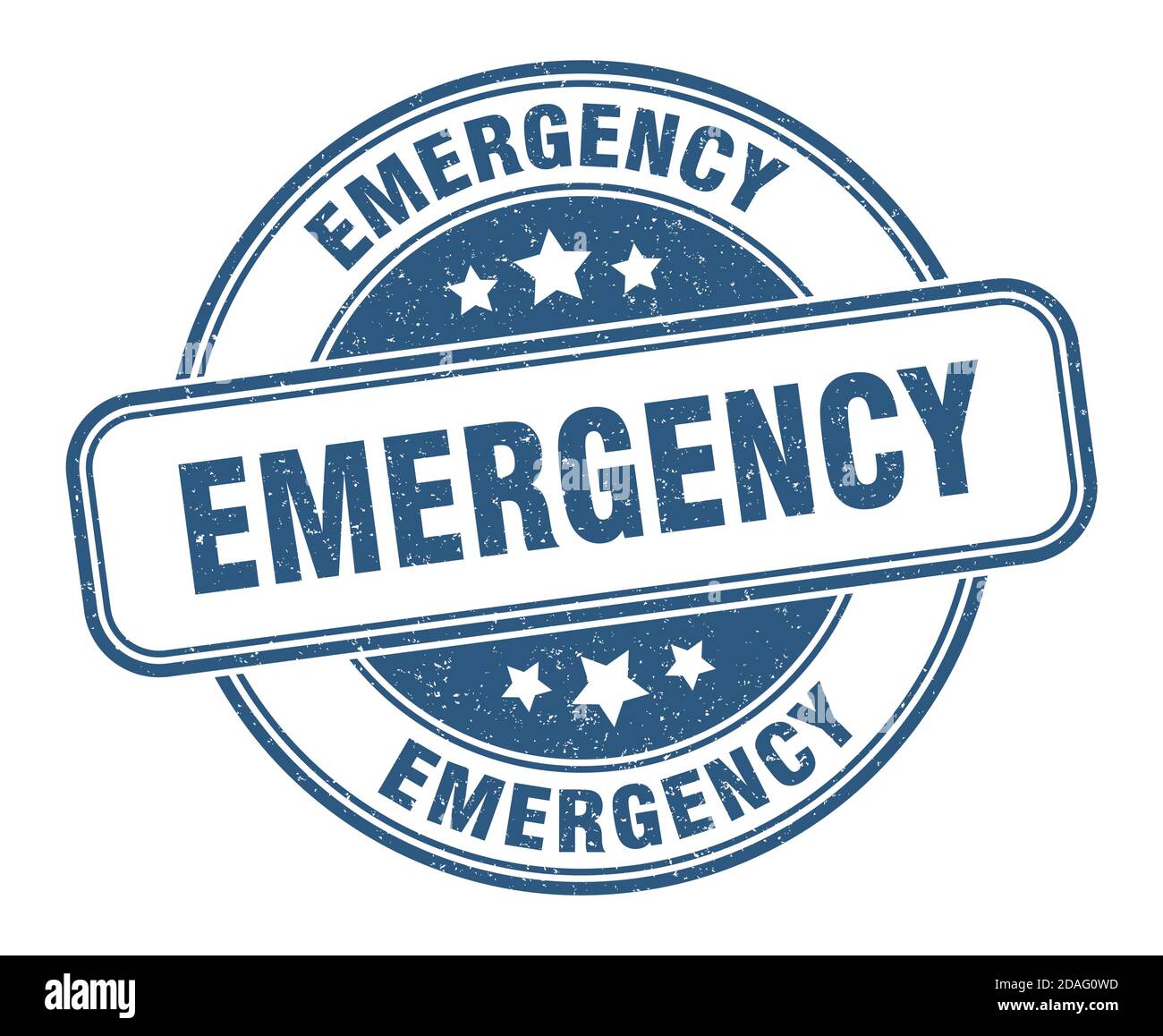 emergency stamp. emergency sign. round grunge label Stock Vector Image ...
