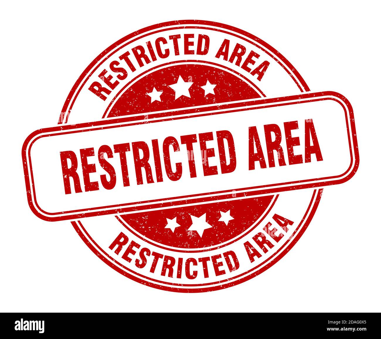restricted area stamp. restricted area sign. round grunge label Stock ...