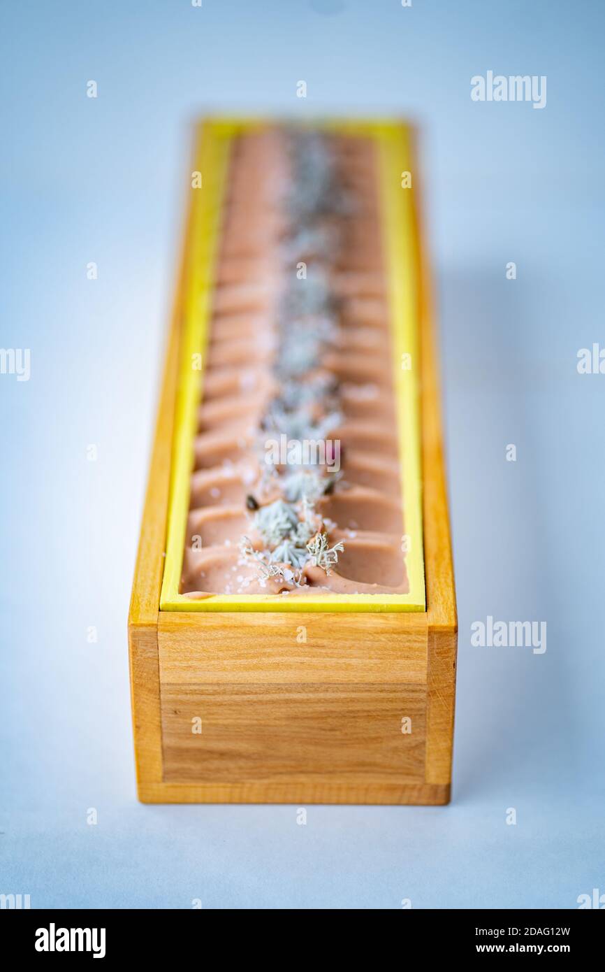 Big bar of homemade natural soap Stock Photo - Alamy