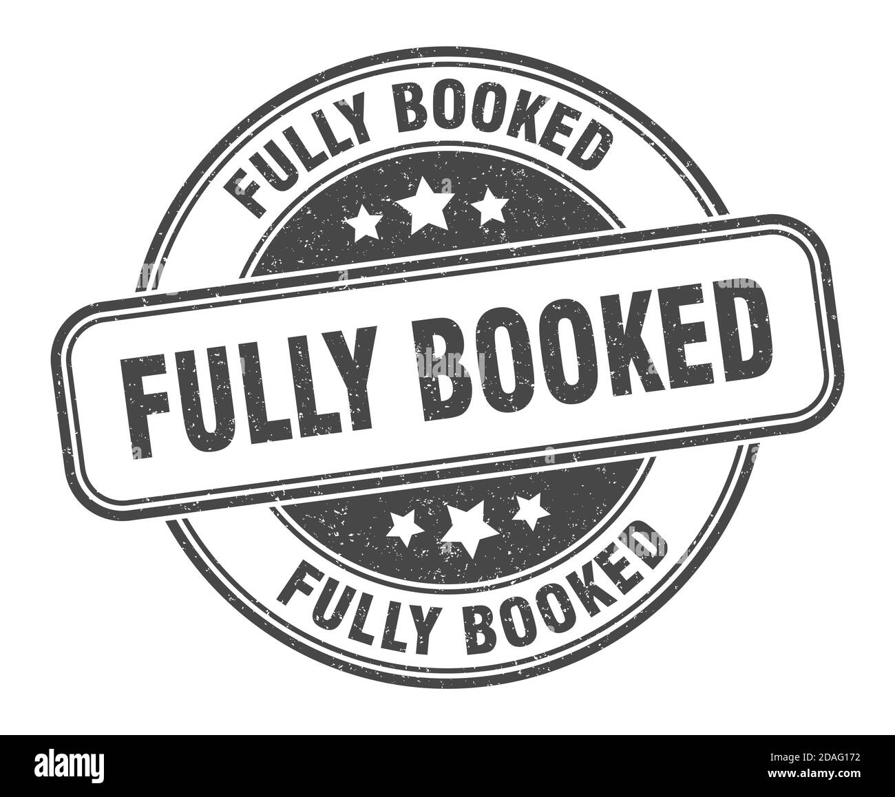 fully booked stamp. fully booked sign. round grunge label Stock Vector ...