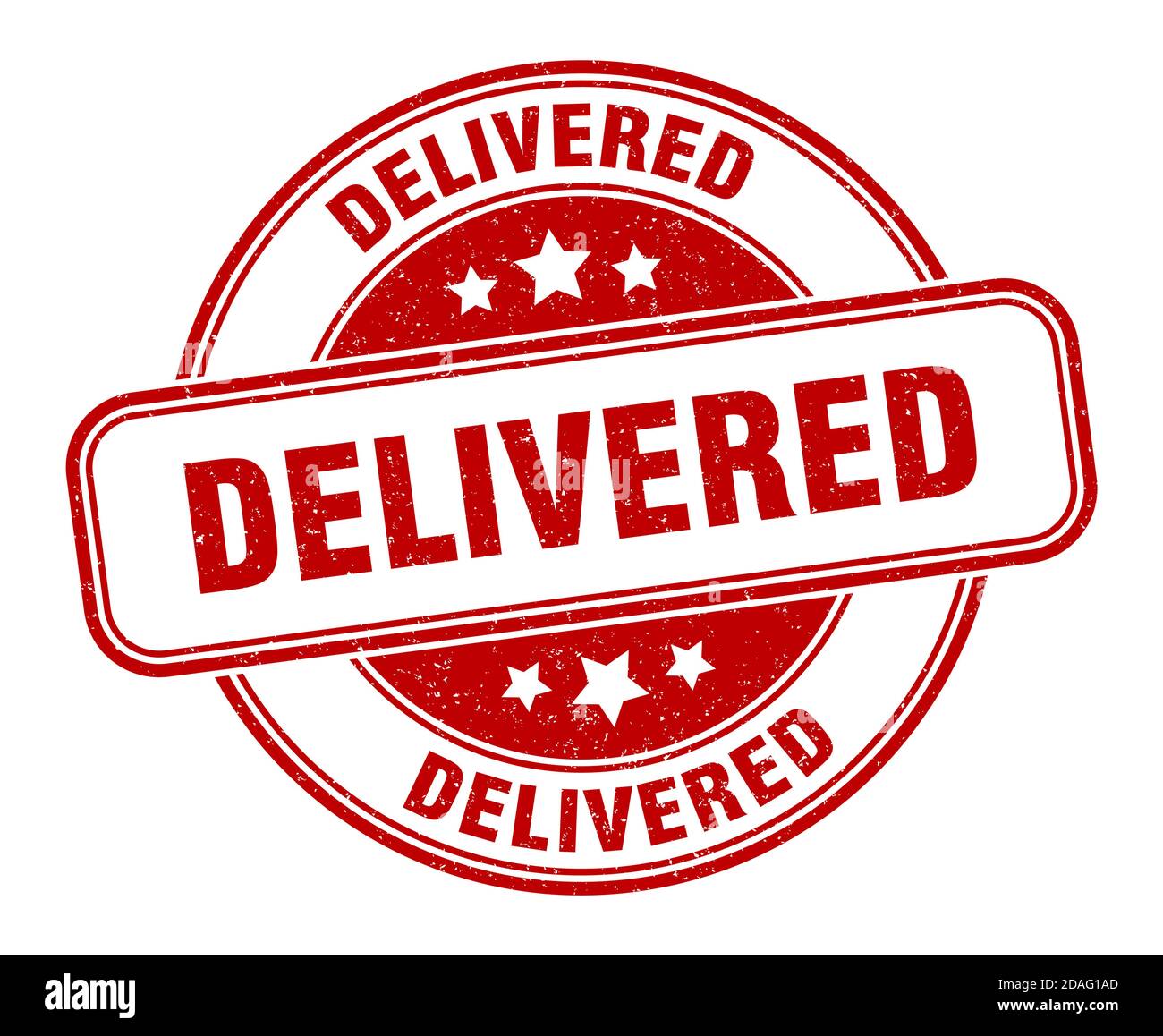 delivered stamp. delivered sign. round grunge label Stock Vector Image ...