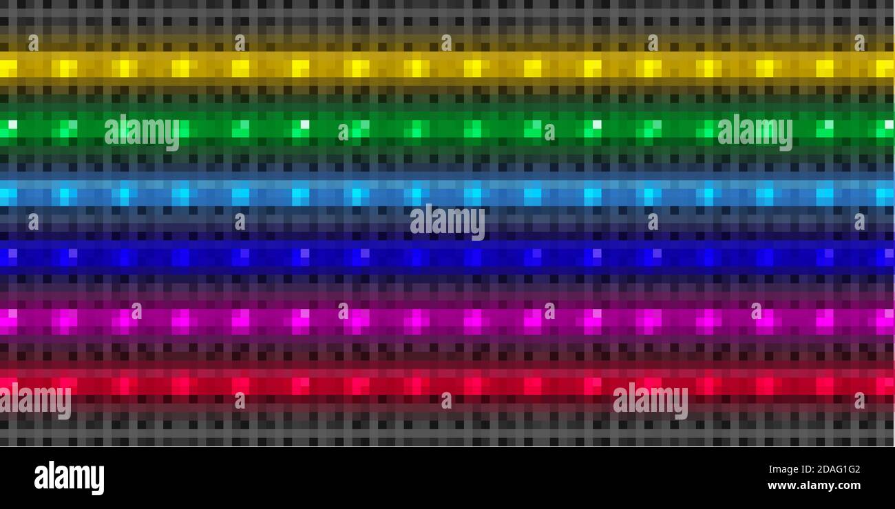 LED strip collection. Colorful glowing illuminated tape decoration ...