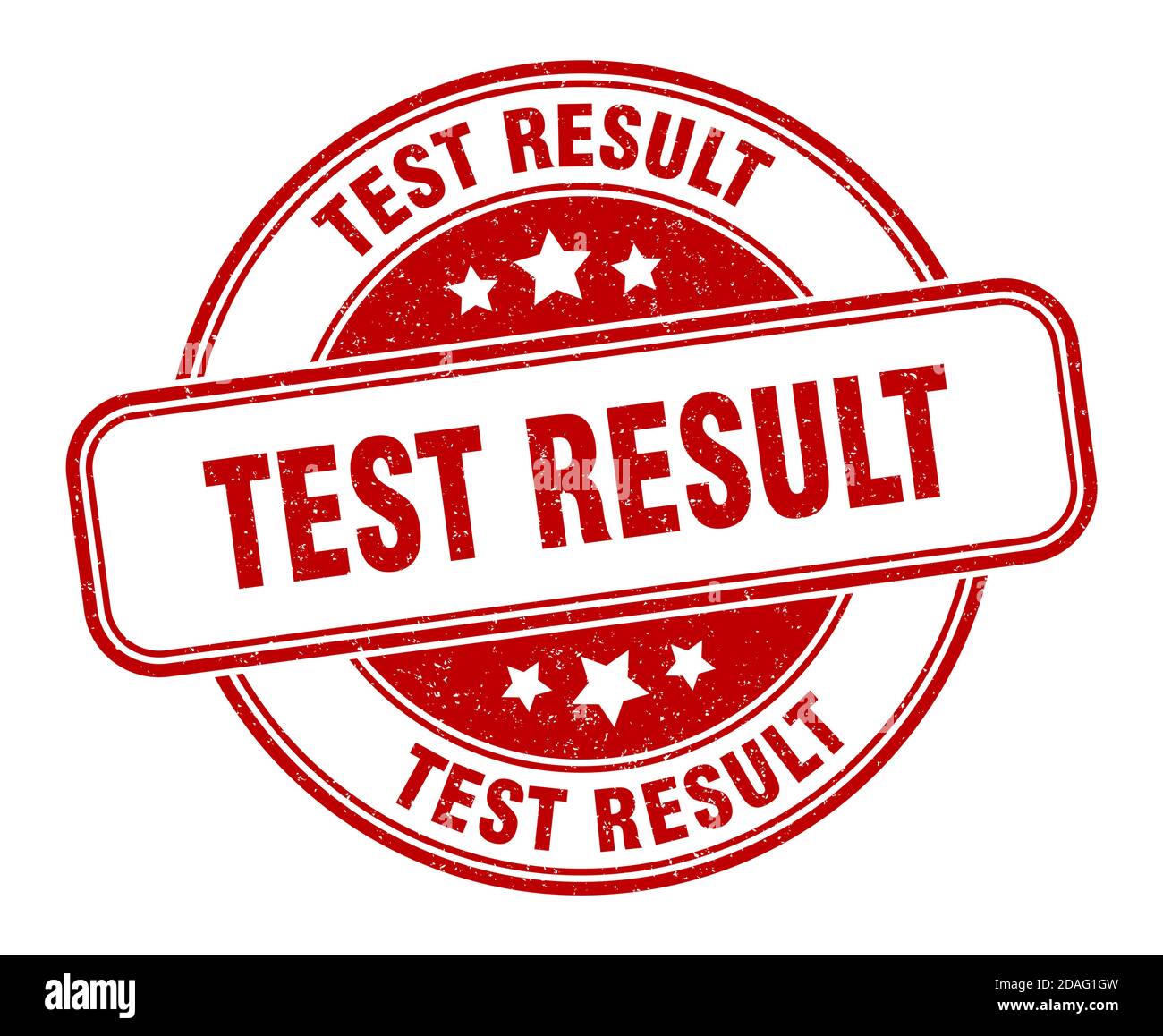 test result stamp. test result sign. round grunge label Stock Vector ...
