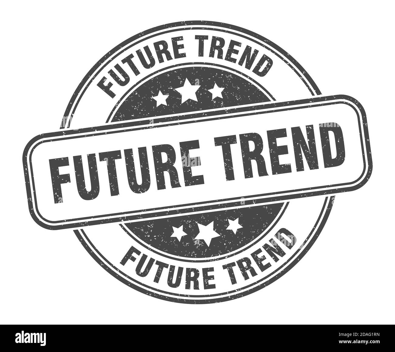 future trend stamp. future trend sign. round grunge label Stock Vector ...
