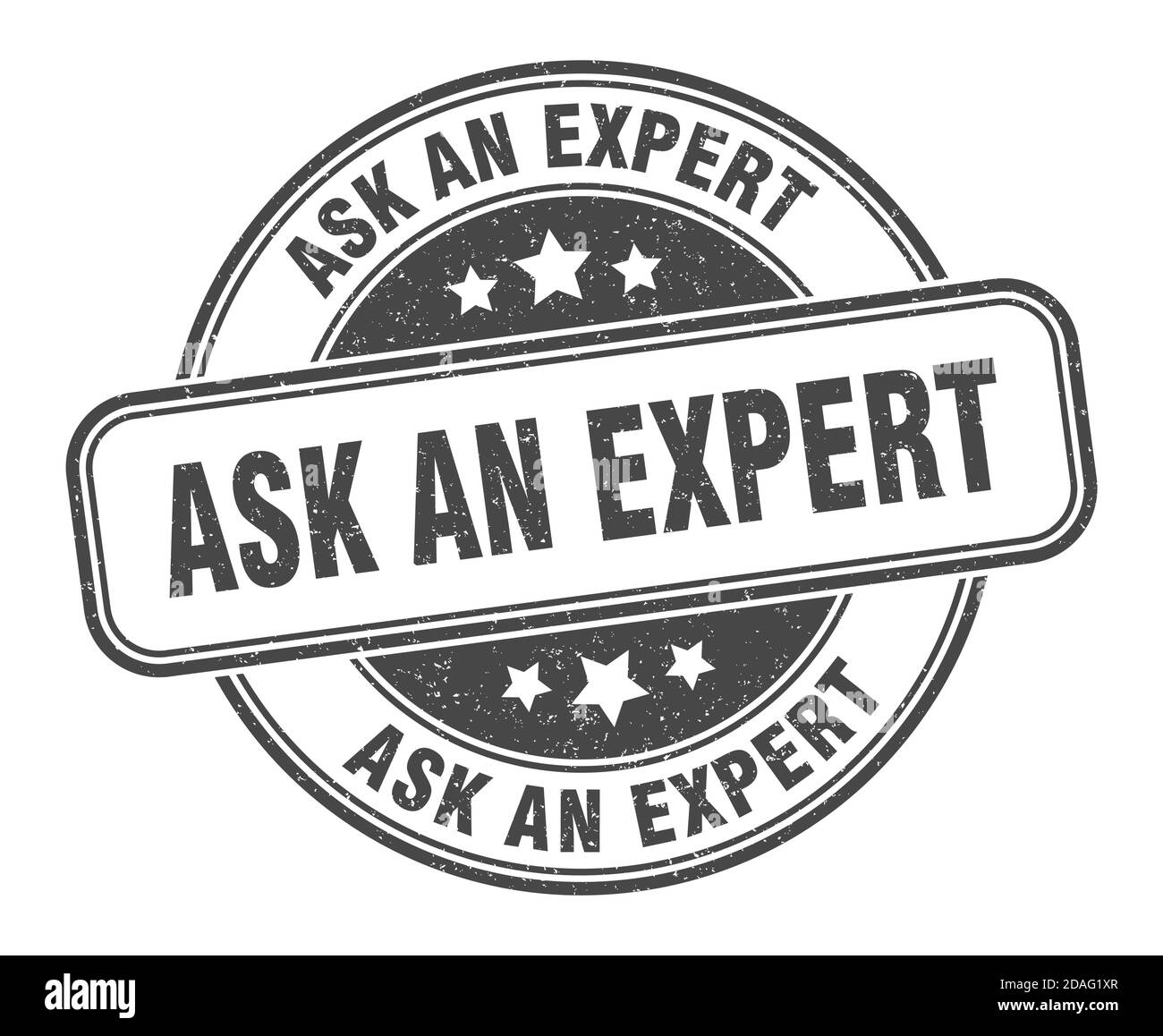 ask an expert stamp. ask an expert sign. round grunge label Stock ...