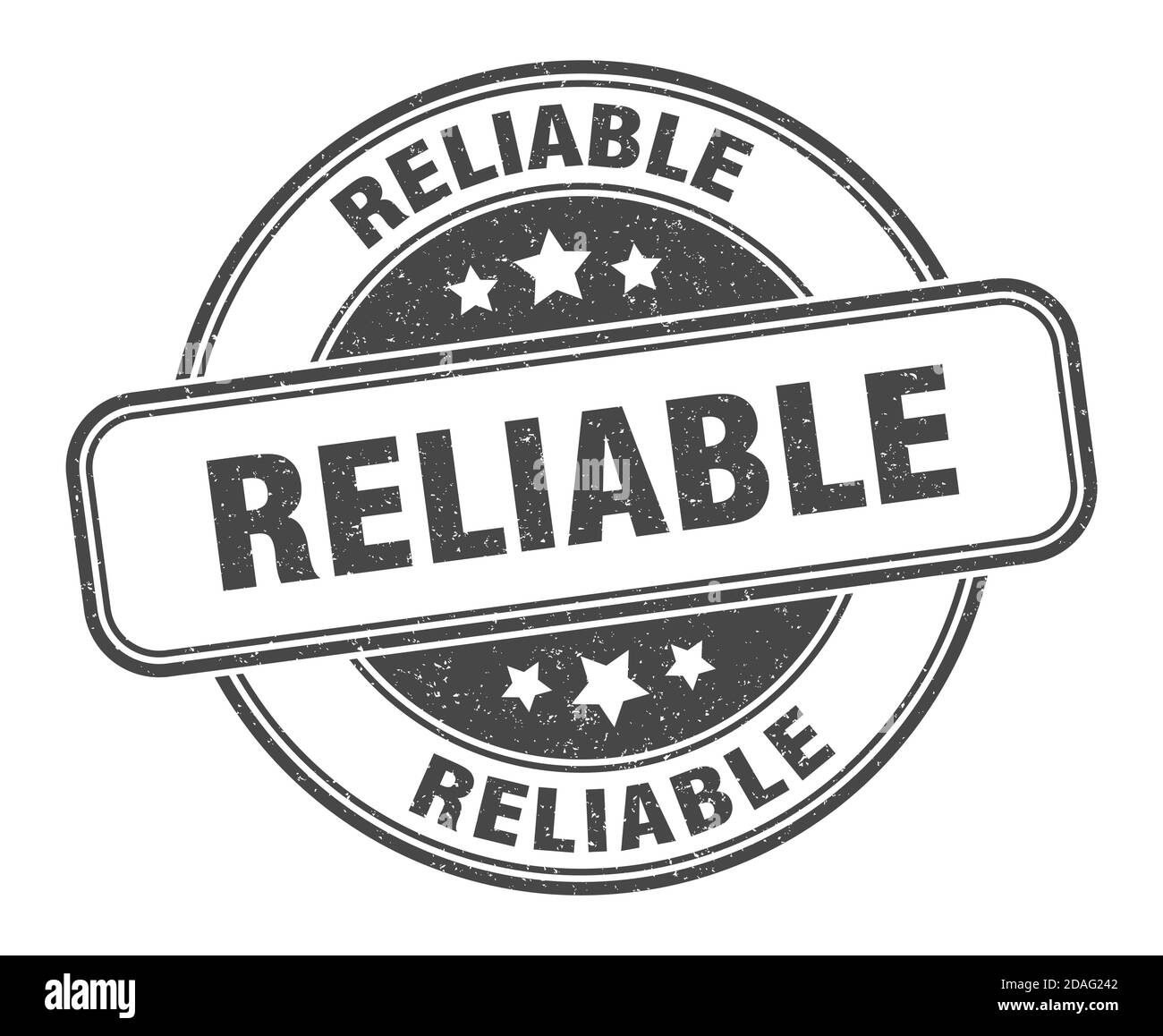 reliable stamp. reliable sign. round grunge label Stock Vector Image ...