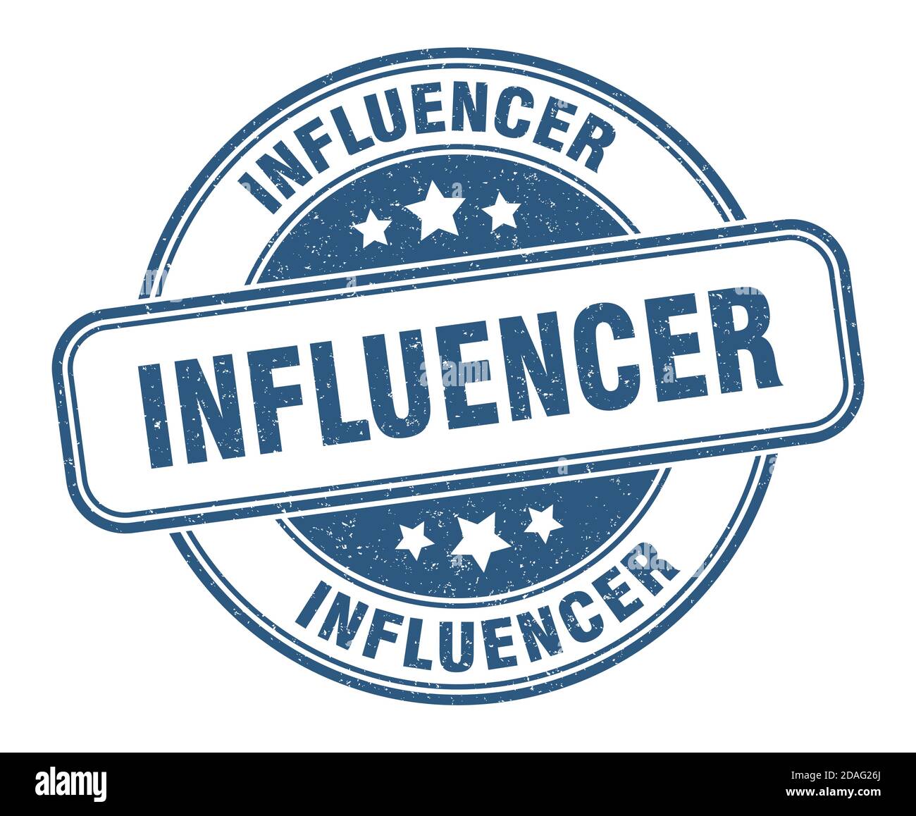influencer stamp. influencer sign. round grunge label Stock Vector ...