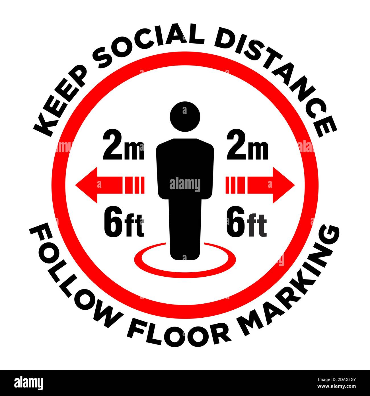 Keep Safe social distancing. Door sign with description. You have to ...