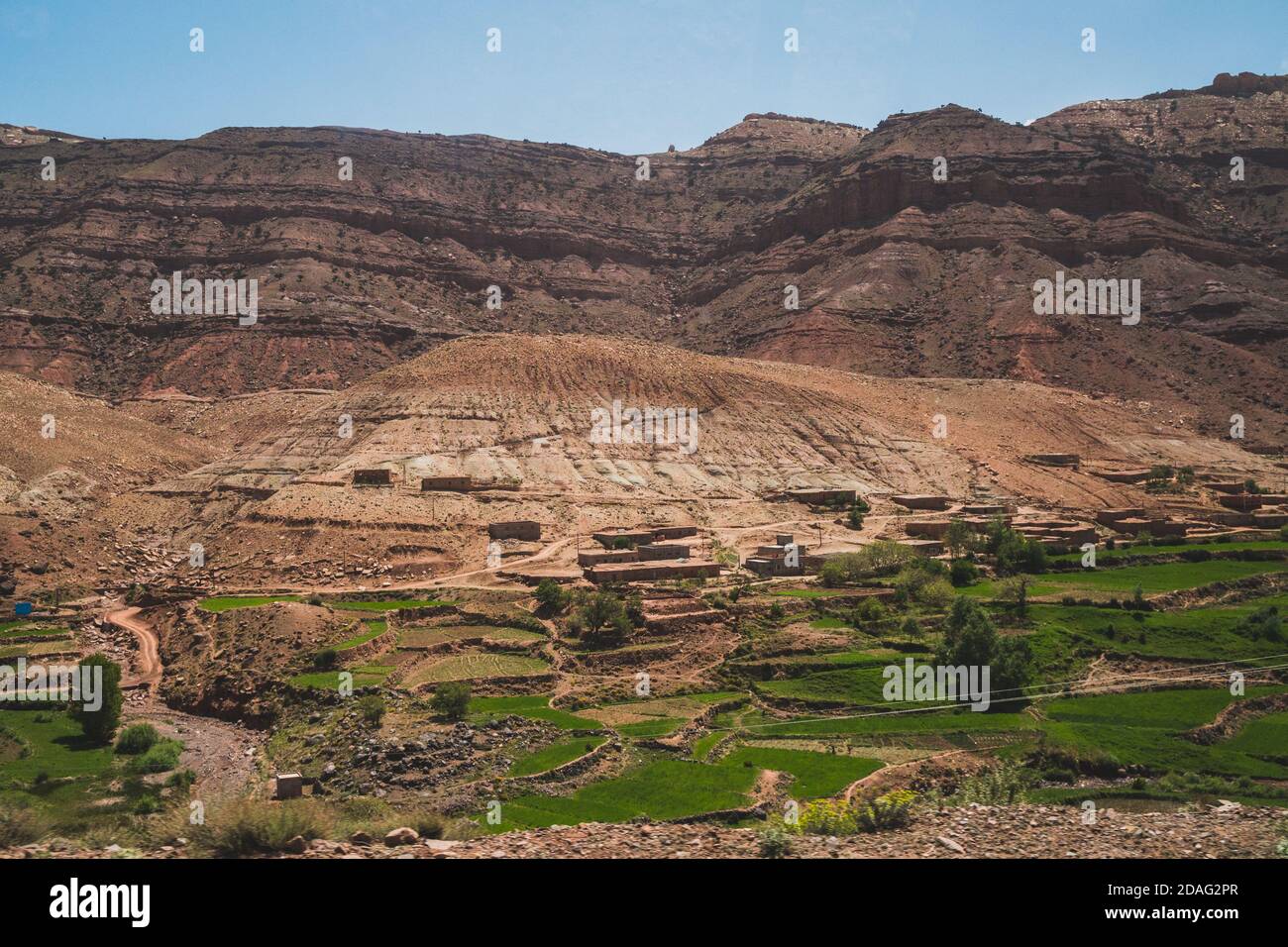Beautiful scenic panoramic view of mountains and canyons in Morocco ...