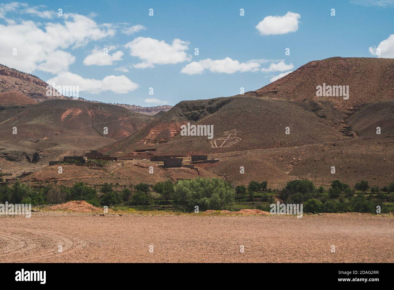 Beautiful scenic panoramic view of mountains and canyons in Morocco ...