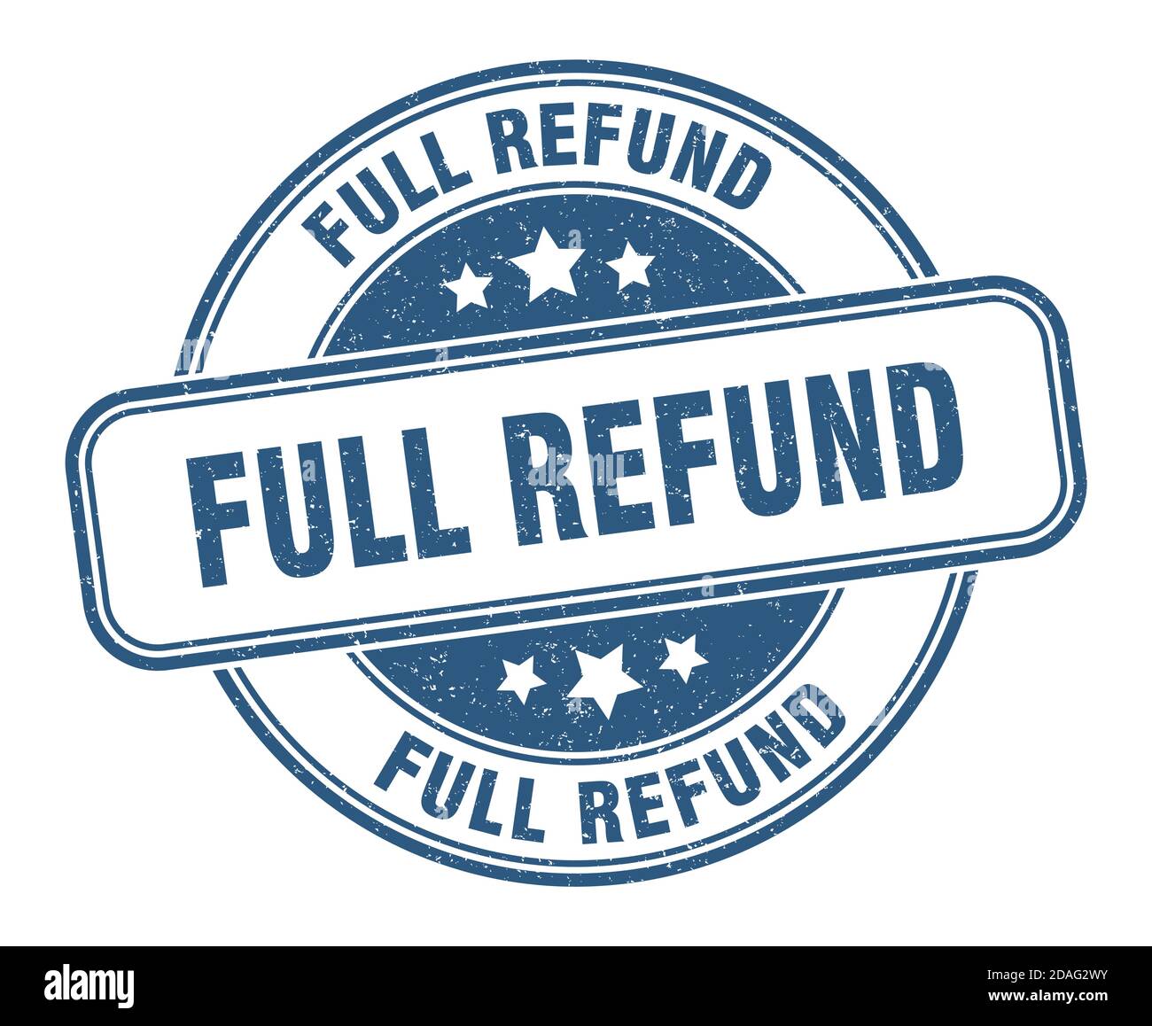 full refund stamp. full refund sign. round grunge label Stock Vector ...