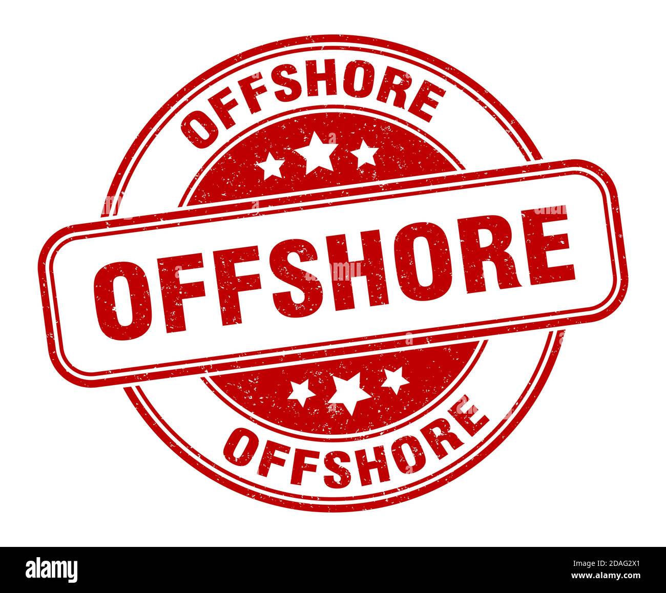 offshore stamp. offshore sign. round grunge label Stock Vector Image ...