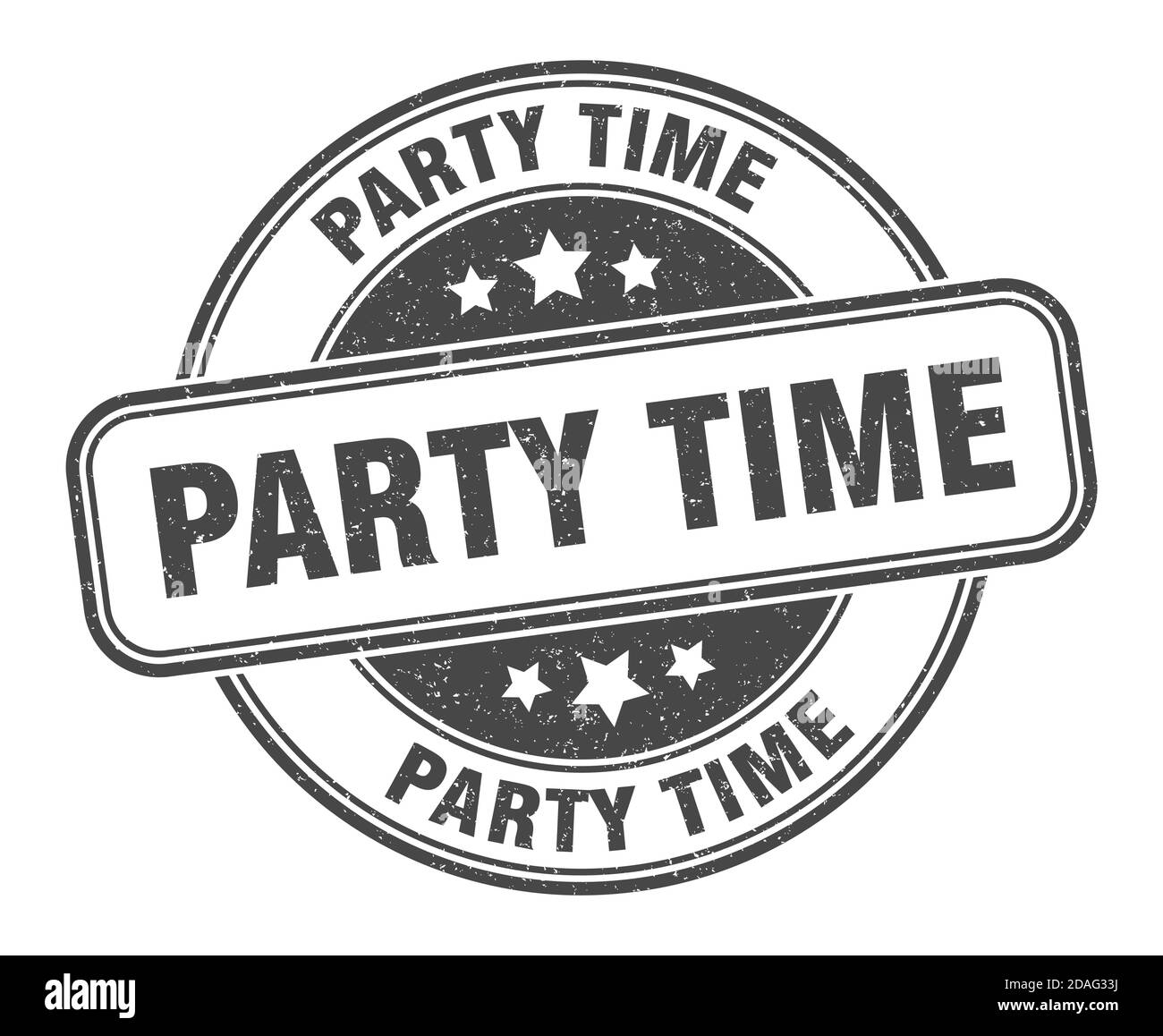 party time stamp. party time sign. round grunge label Stock Vector ...