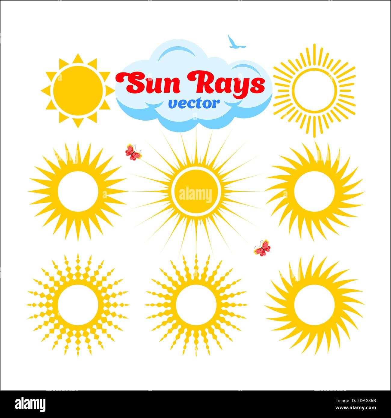 Sun Rays Clipart Vector