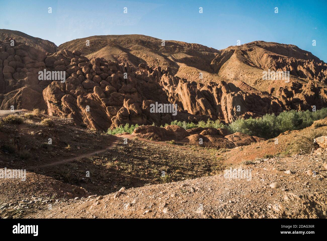 Beautiful scenic panoramic view of mountains and canyons in Morocco ...