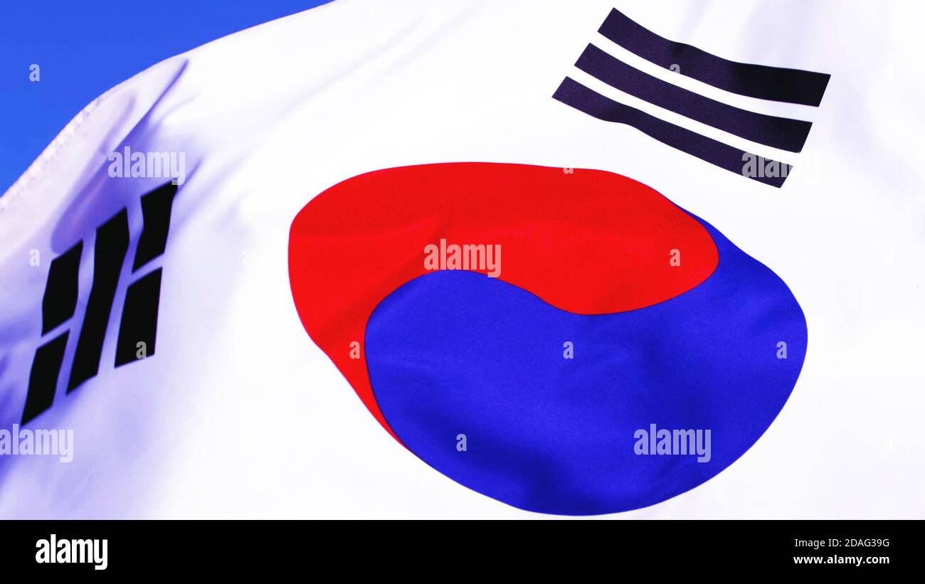 Asia flag south korea hi-res stock photography and images - Alamy