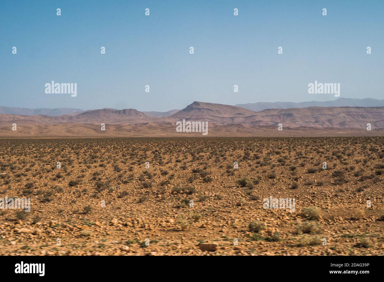 Beautiful scenic panoramic view of the canyons and plain fields in ...