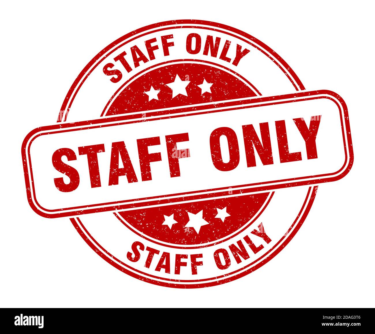 staff only stamp. staff only sign. round grunge label Stock Vector ...