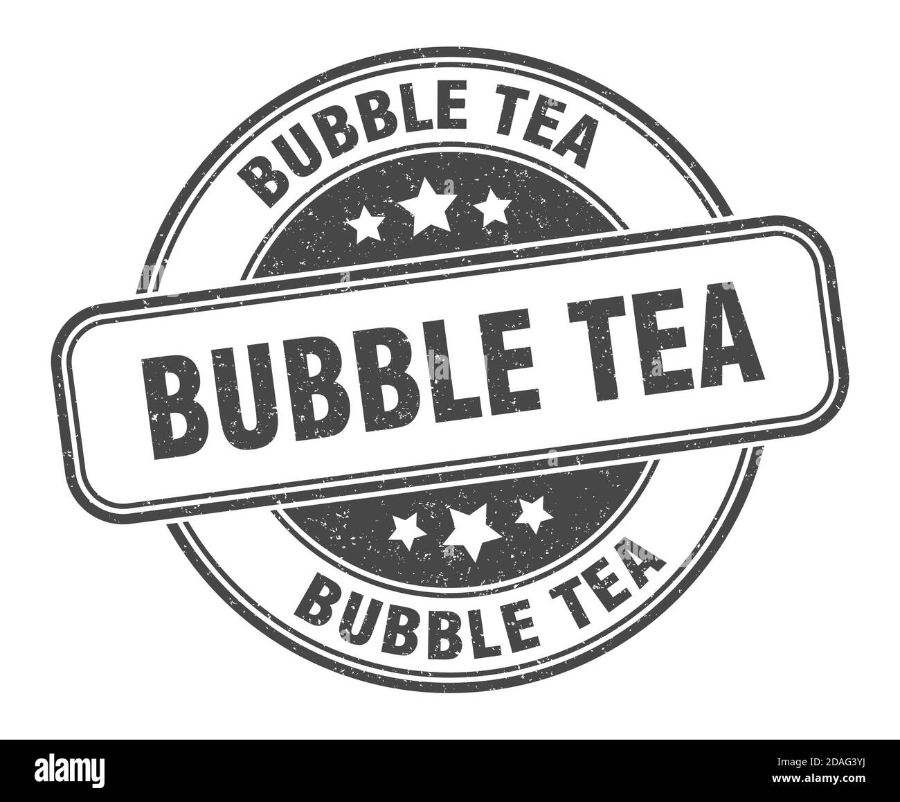 bubble tea stamp. bubble tea sign. round grunge label Stock Vector ...