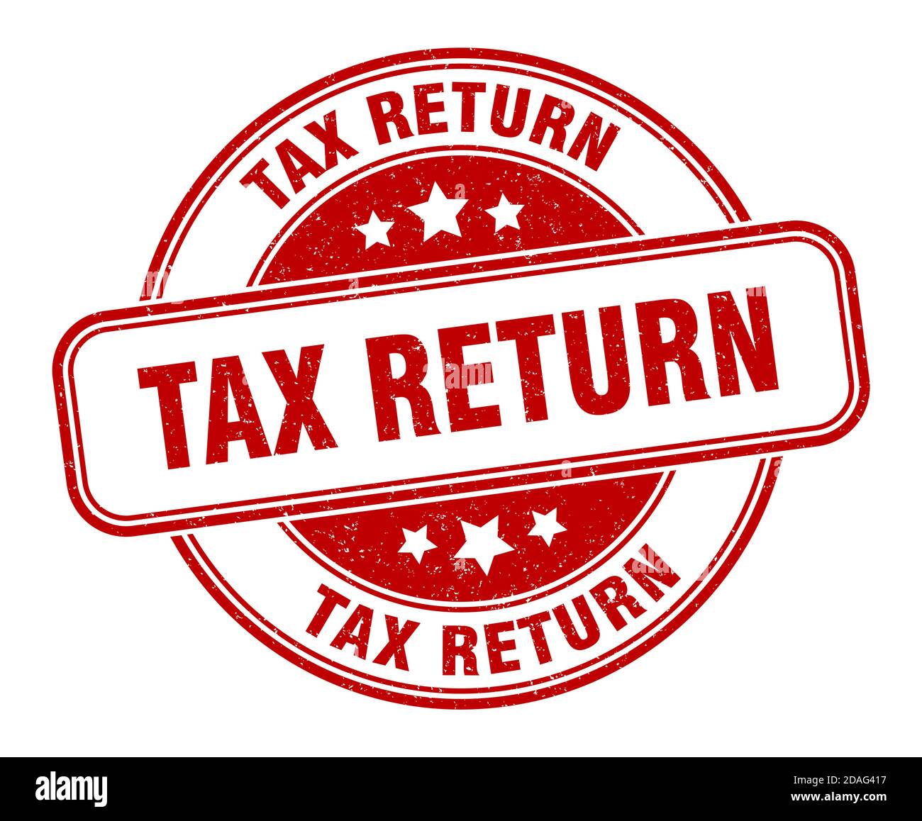 tax return stamp. tax return sign. round grunge label Stock Vector ...