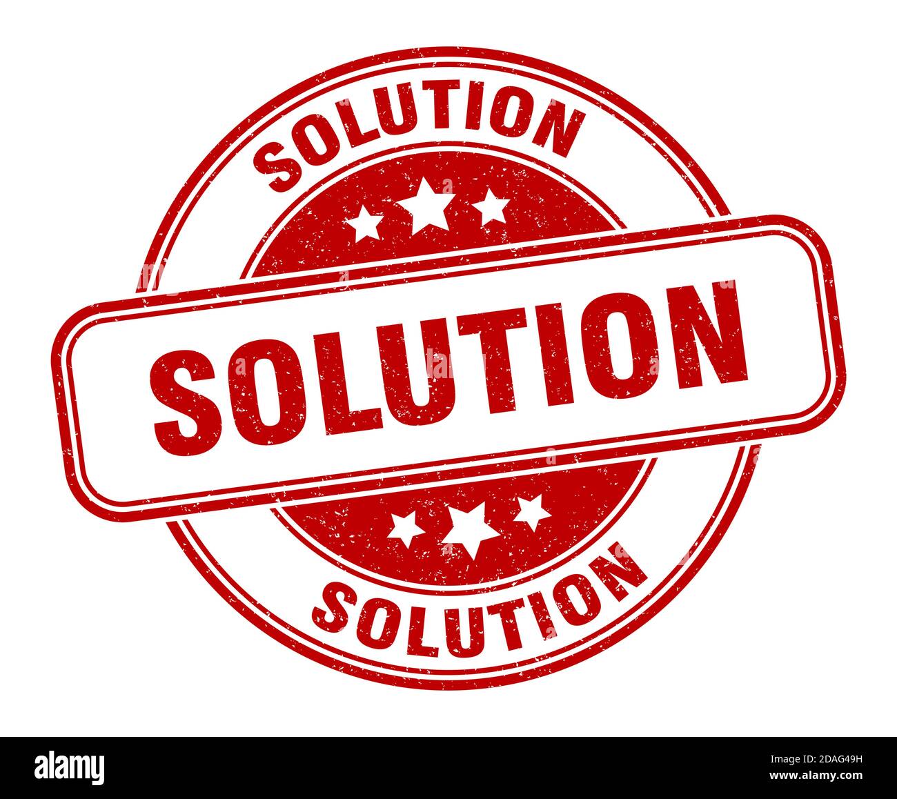 solution stamp. solution sign. round grunge label Stock Vector Image ...