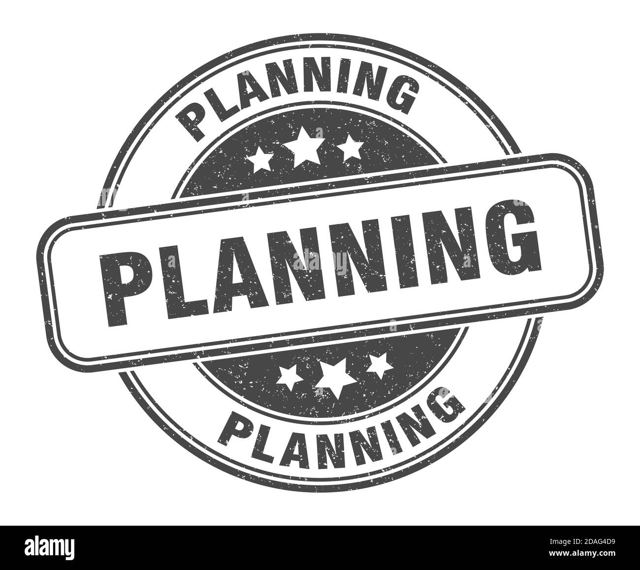 planning stamp. planning sign. round grunge label Stock Vector Image ...