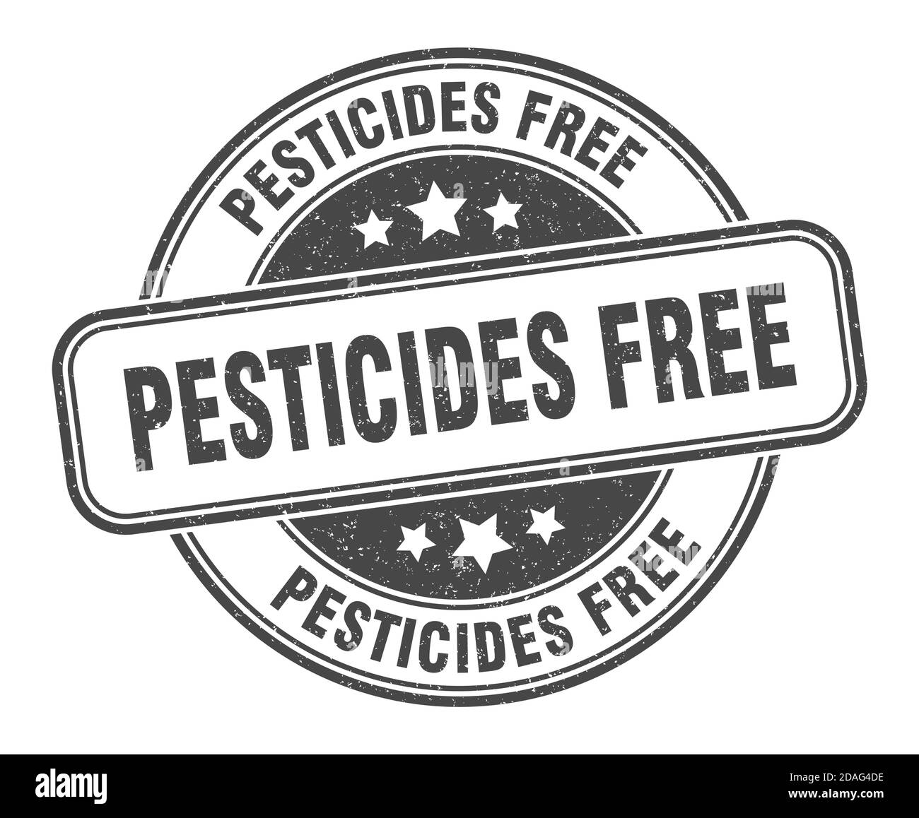 pesticides free stamp. pesticides free sign. round grunge label Stock ...