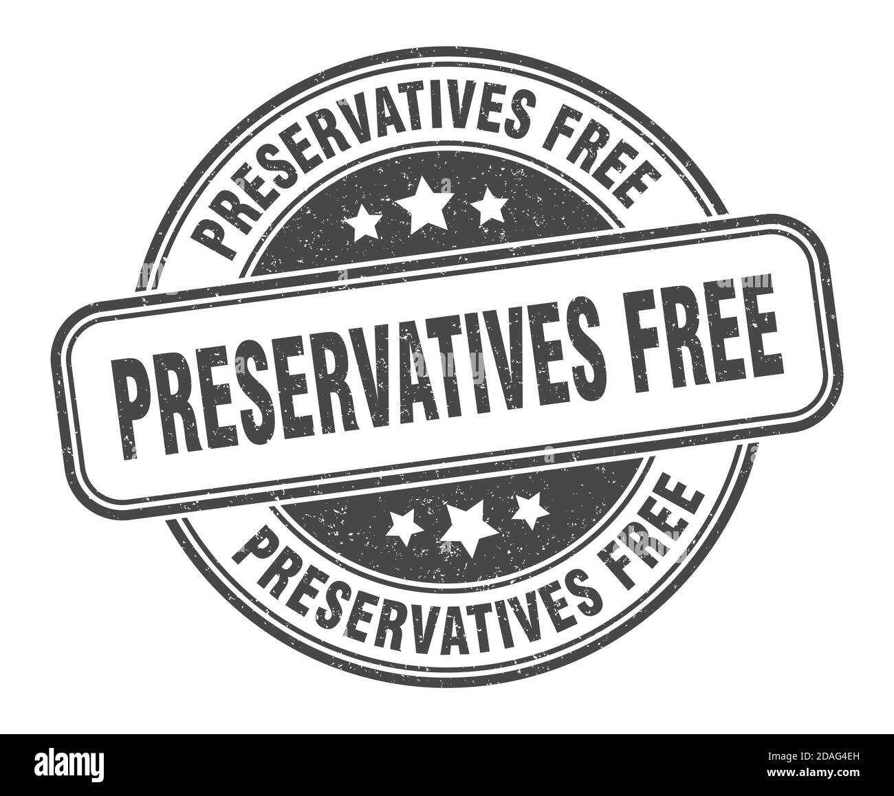 preservatives free stamp. preservatives free sign. round grunge label ...