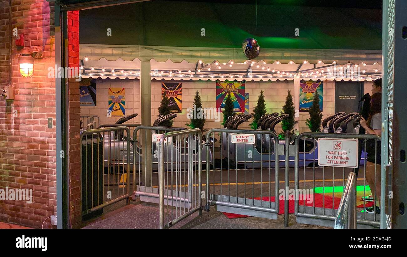 Orlando,FL/USA-10/5/19: .Rock n Roller Coaster theme park ride exit at ...