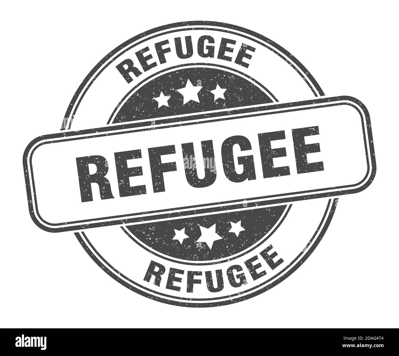 refugee stamp. refugee sign. round grunge label Stock Vector Image ...