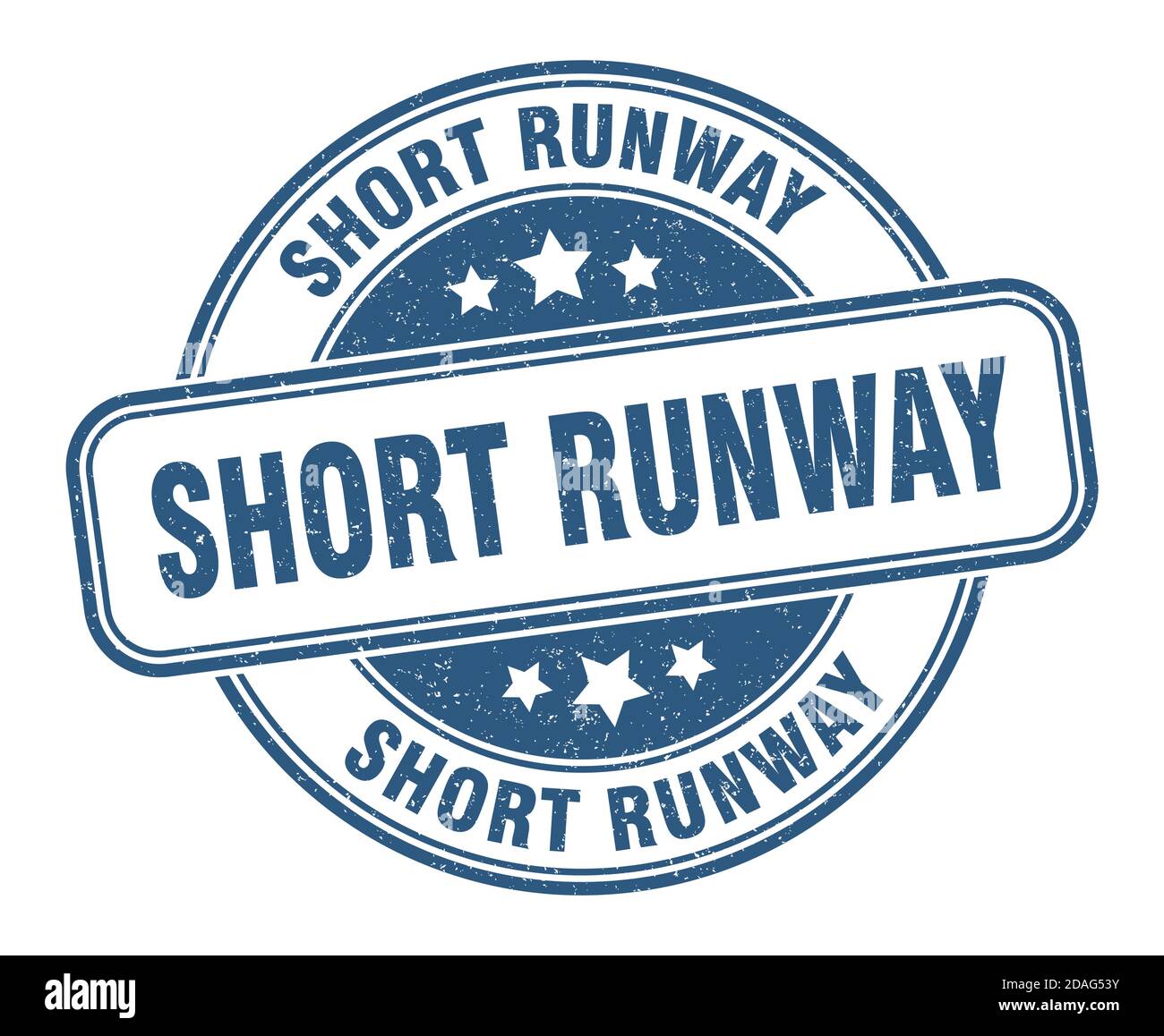 short runway stamp. short runway sign. round grunge label Stock Vector ...