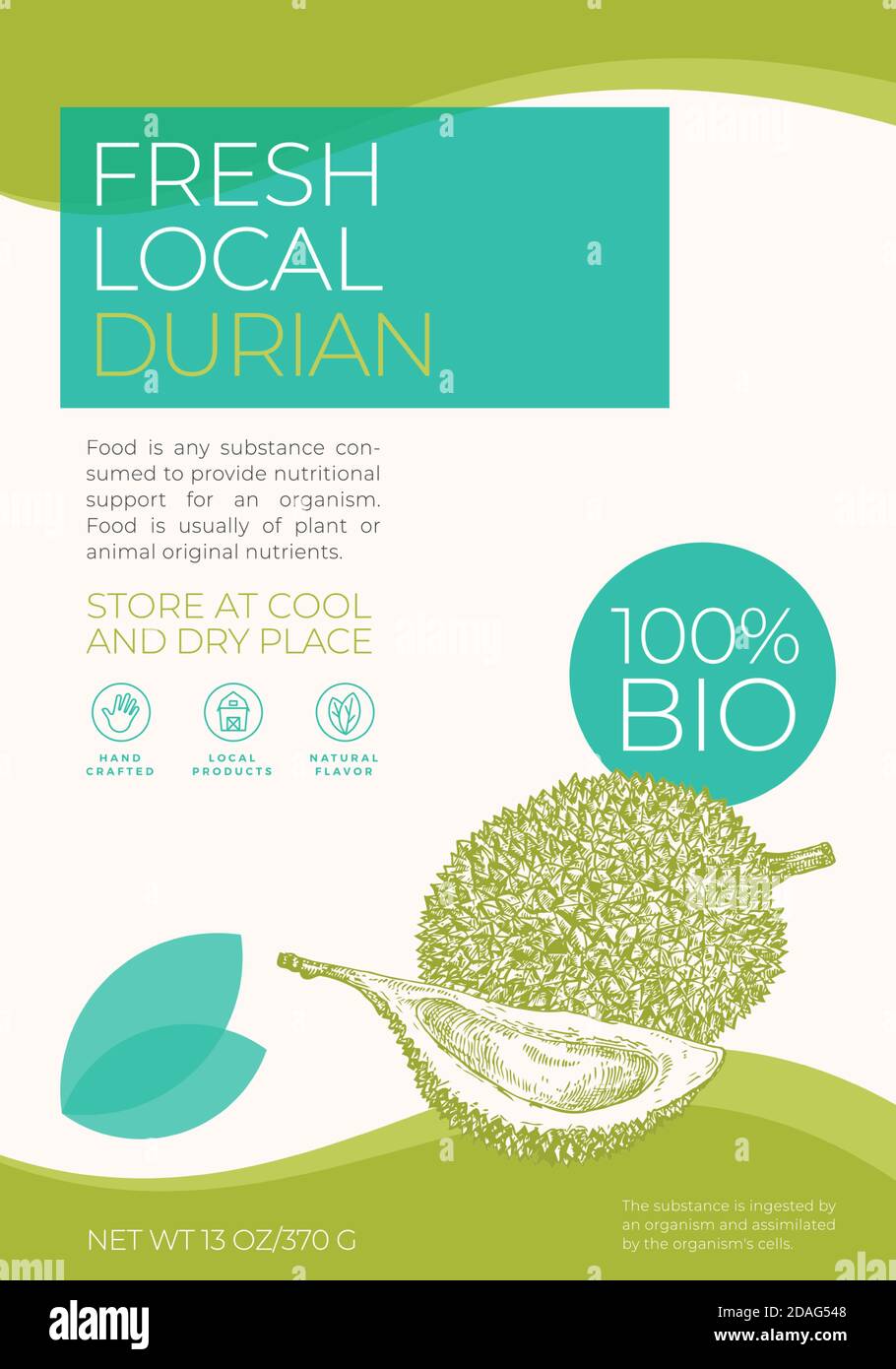 Fresh Local Fruits Label Template. Abstract Vector Packaging Design ...