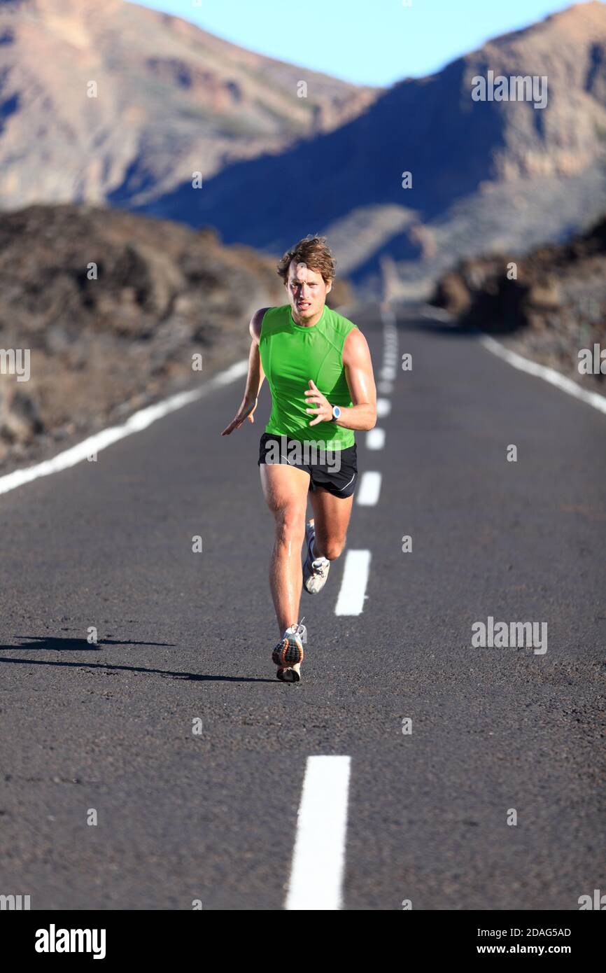 Running - male athlete running Stock Photo - Alamy