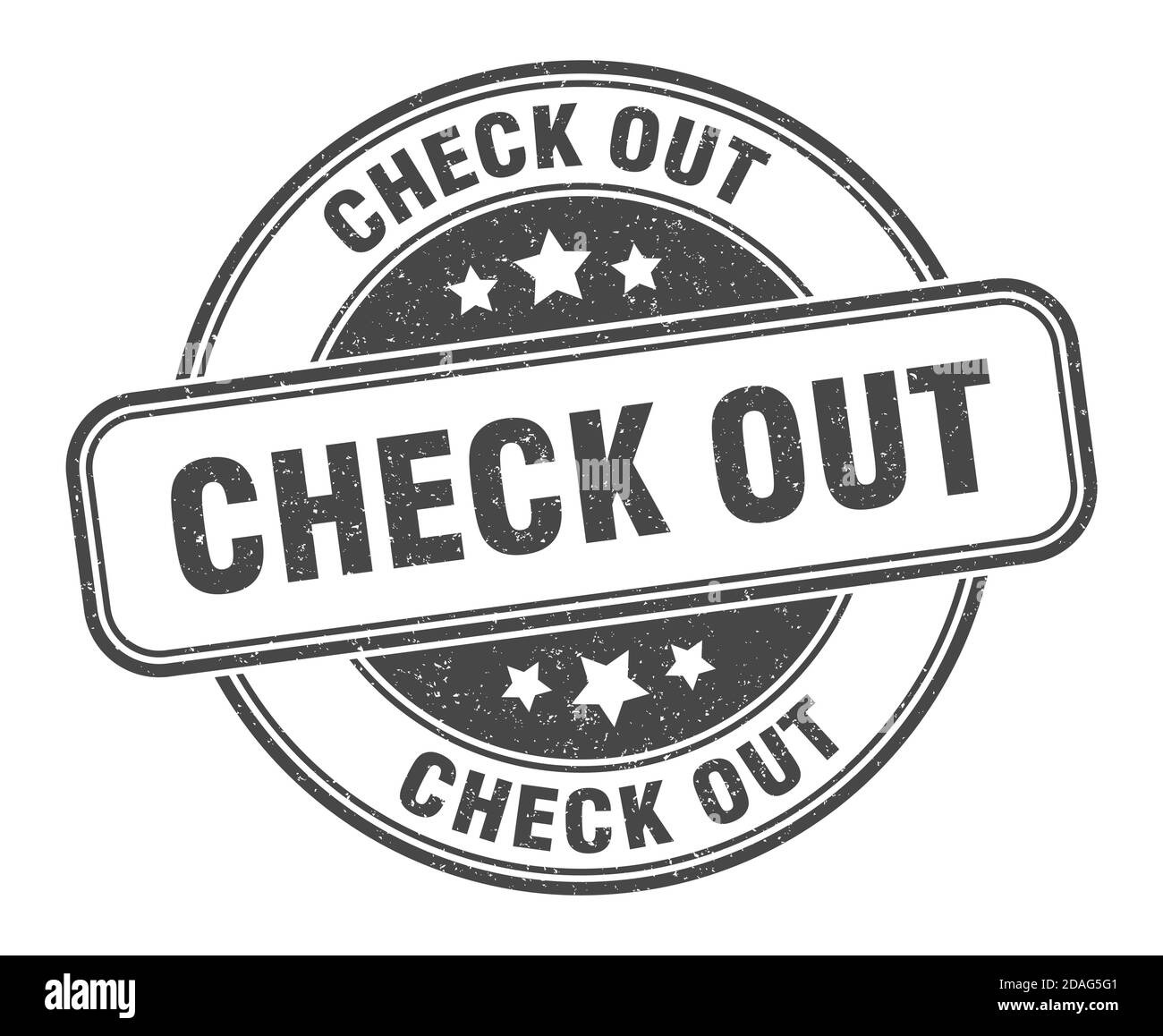 check out stamp. check out sign. round grunge label Stock Vector Image ...