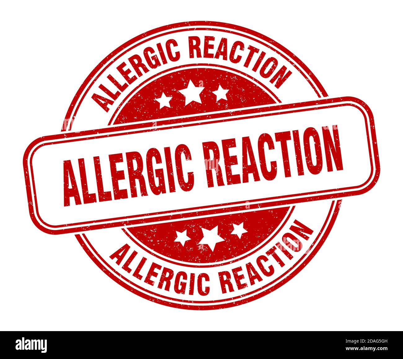 allergic reaction stamp. allergic reaction sign. round grunge label ...